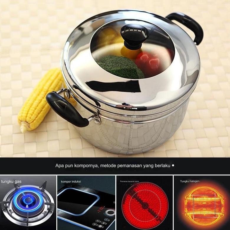 Jual PENAWARAN SPESIAL PANCI KUKUSAN 2 SUSUN UKURAN BESAR TUTUP KACA ...