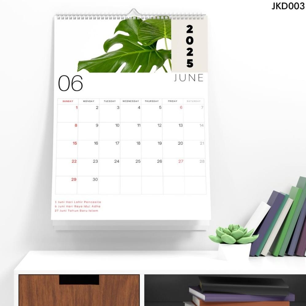 Jual TRY Kalender Dinding 2025 Bunga Melati Aesthetic Lengkap Libur ...