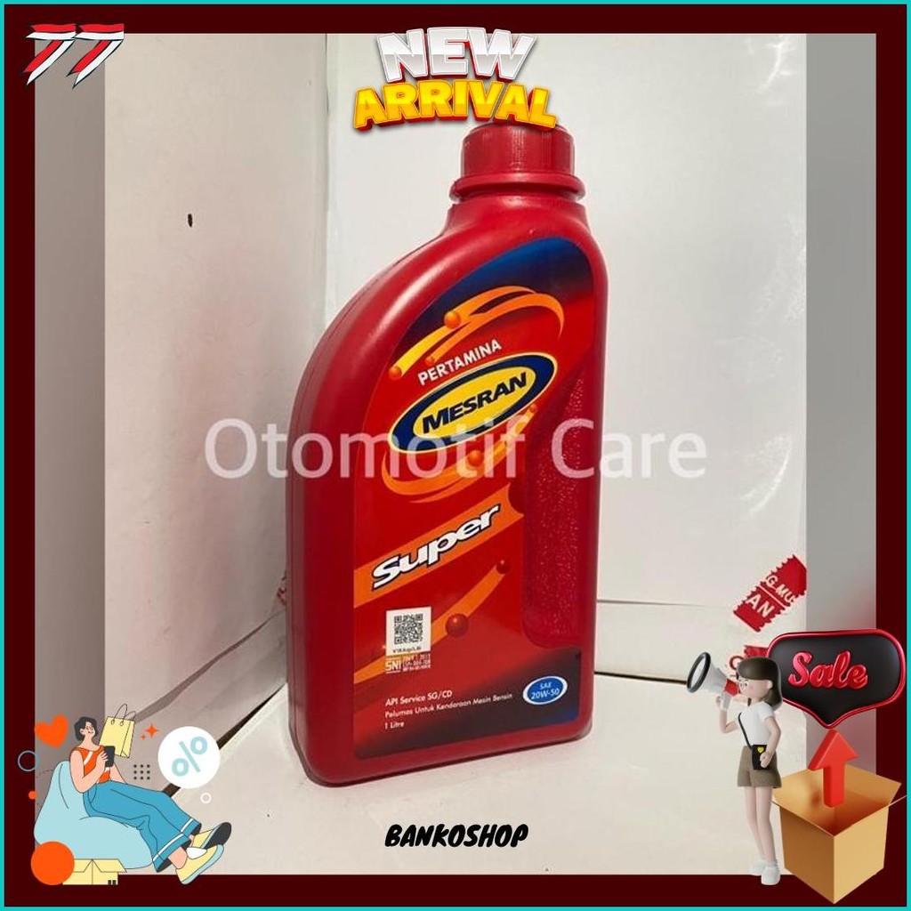 Jual Oli Pertamina Mesran Super Oil Sae 20W-50 1 Liter Original Produk ...
