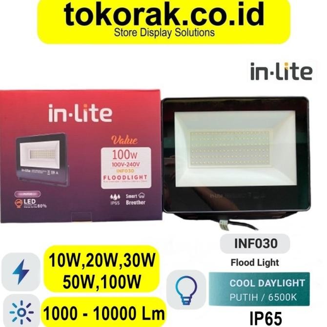 Jual lampu sorot led in lite flood light 10 20 30 50 100 watt inlite inf030 berkualitas | Shopee ...