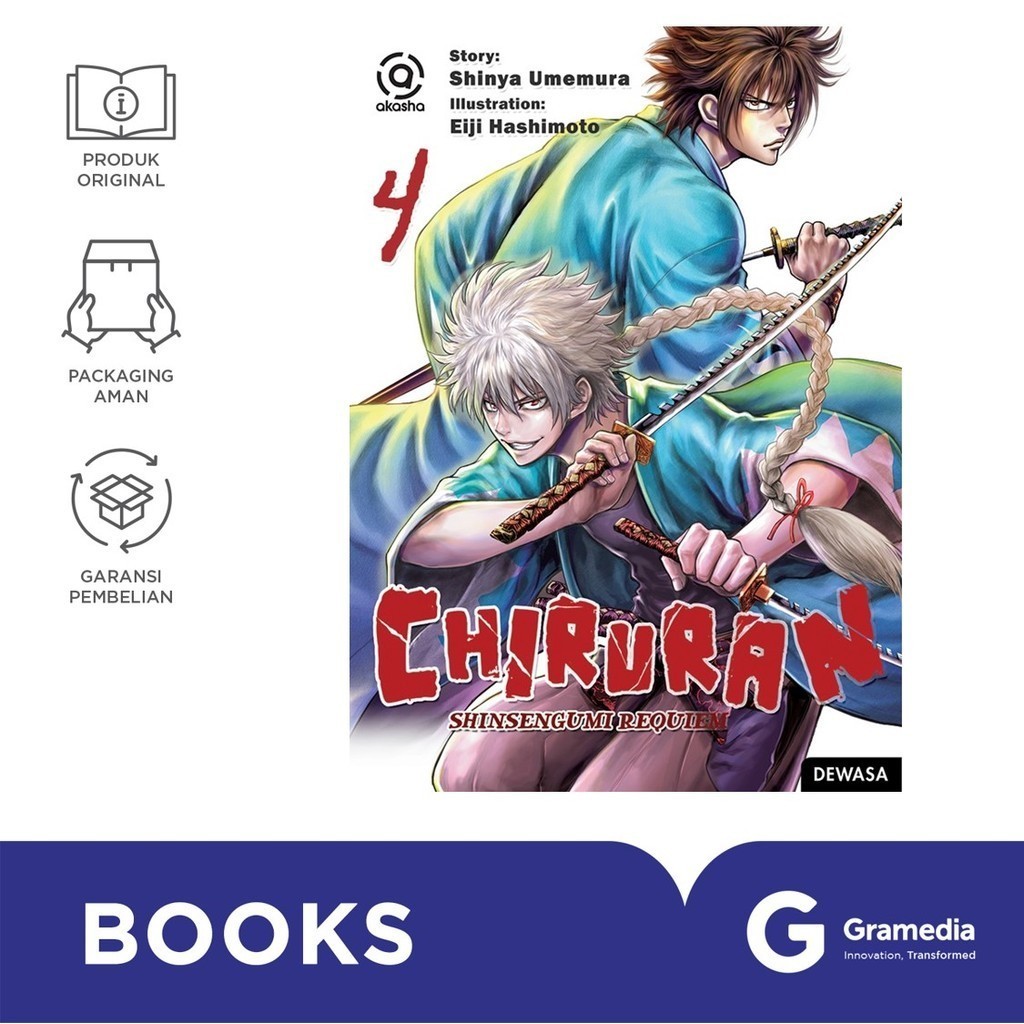 Jual Gramedia GTC- Akasha Chiruran, Shinsengumi Requiem 4 (Hashimoto Eiji) | Shopee Indonesia