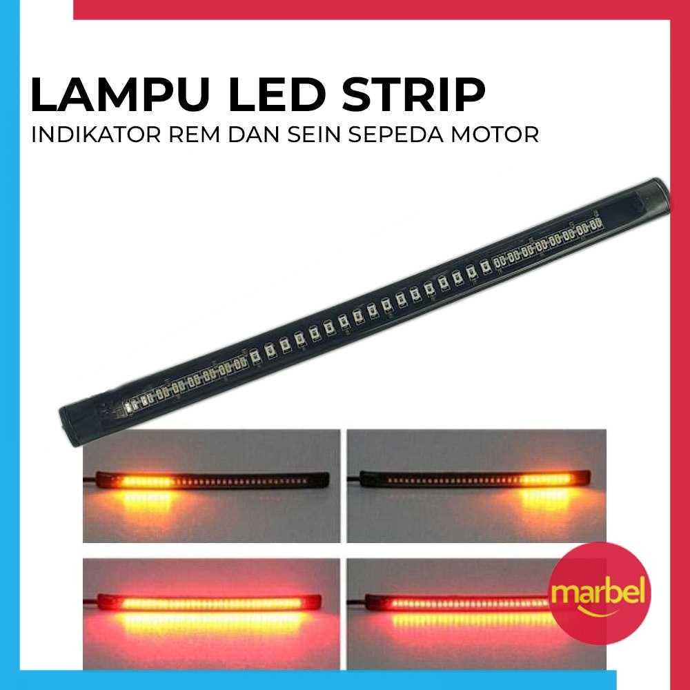 Jual Lampu Rem Sein Motor Variasi LED Strip Flexible 2in1 12V 190mm ...