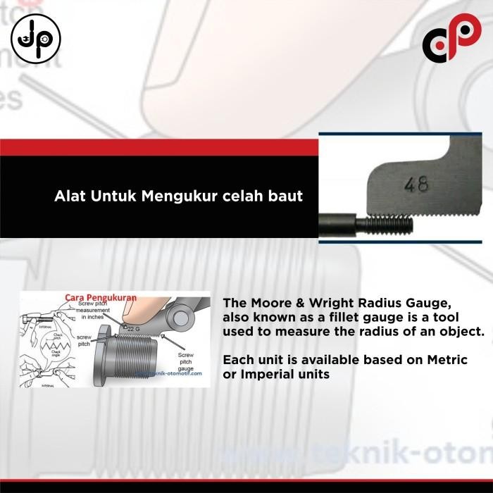 Jual Radius Gauge | Alat Ukur Celah Baut R1-6.5 | Shopee Indonesia