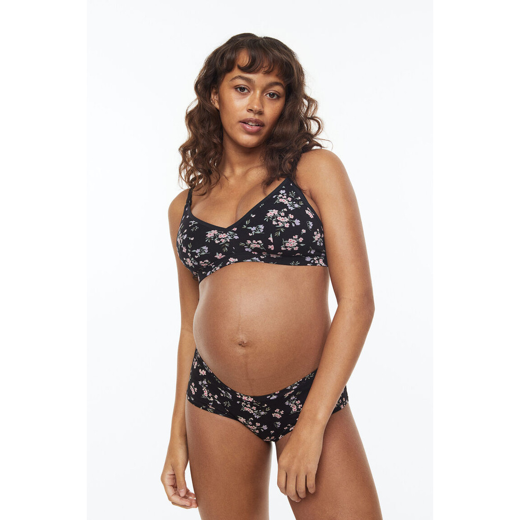 Jual H&M MAMA บราให้นมบุตรผ้าคอตตอน แพ็ก 2 ตัว Wanita MAMA 2-pack cotton nursing bras 1134717_1 ...