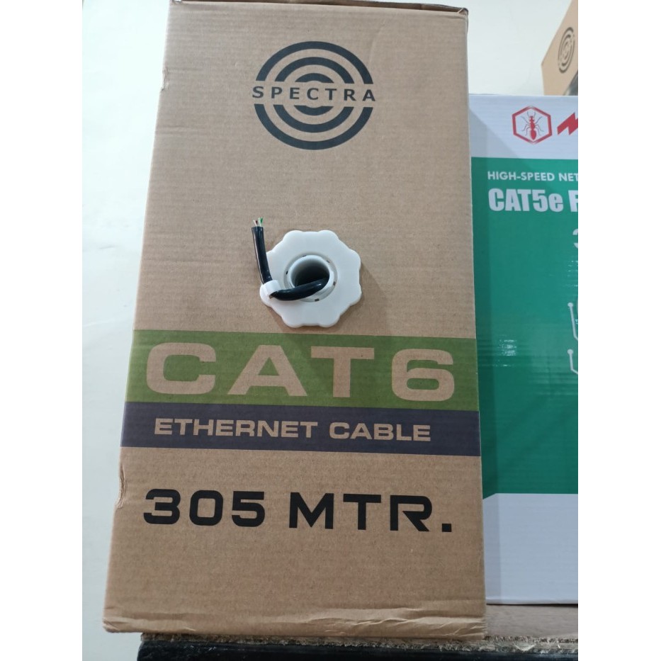 Jual Kabel LAN Cat 6 STP - FTP 1 Roll OUTDOOR Cat6 Spectra 1 Box 305 Meter | Shopee Indonesia