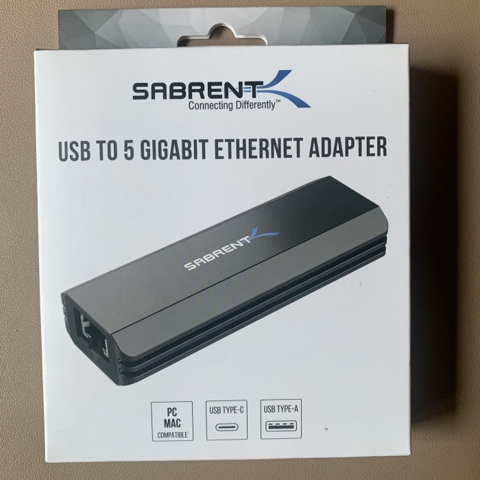 Jual Sabrent USB C or A to 5G 5Gbe 5000Mbps 5 Gigabit Ethernet Adapter ...