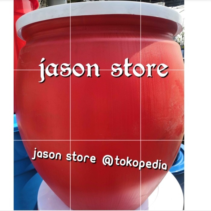 Jual Tong air merah 60 liter/Gentong air 60 liter/Tempat air/Tong merah ...