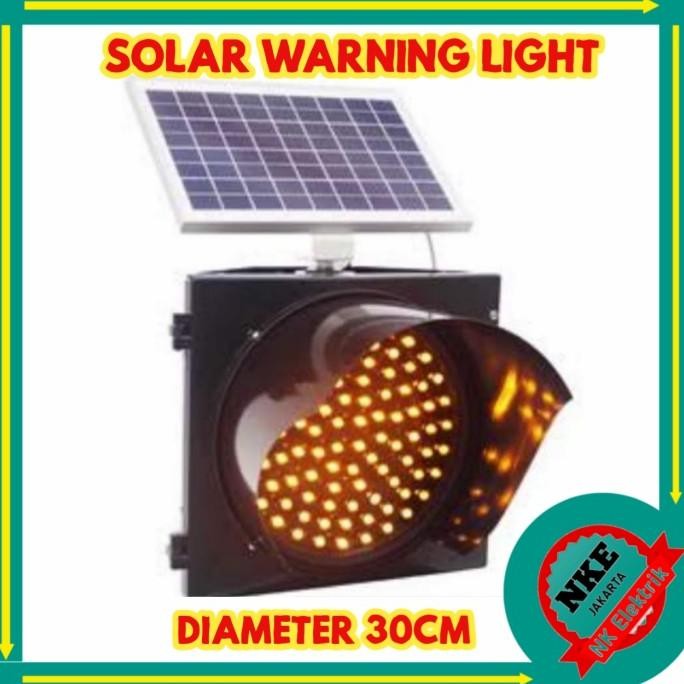 Jual Solar warning light 30cm warning trafic light panel surya | Shopee ...