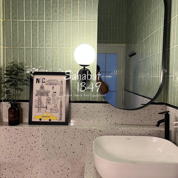 Jual Keramik Backsplash Venus Takko Olive Wave Glossy 75 X 300 Promo ...
