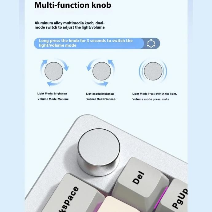 Jual Dark Alien R65 Wired / Wireless Tri Mode RGB 65% Layout Mechanical ...