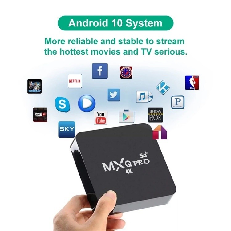 Jual MXQ PRO Android TV Box 4K HD Smart Set Top Box 64GB Ram 512GB Rom 2.4GHz/5G WiFi Connection ...