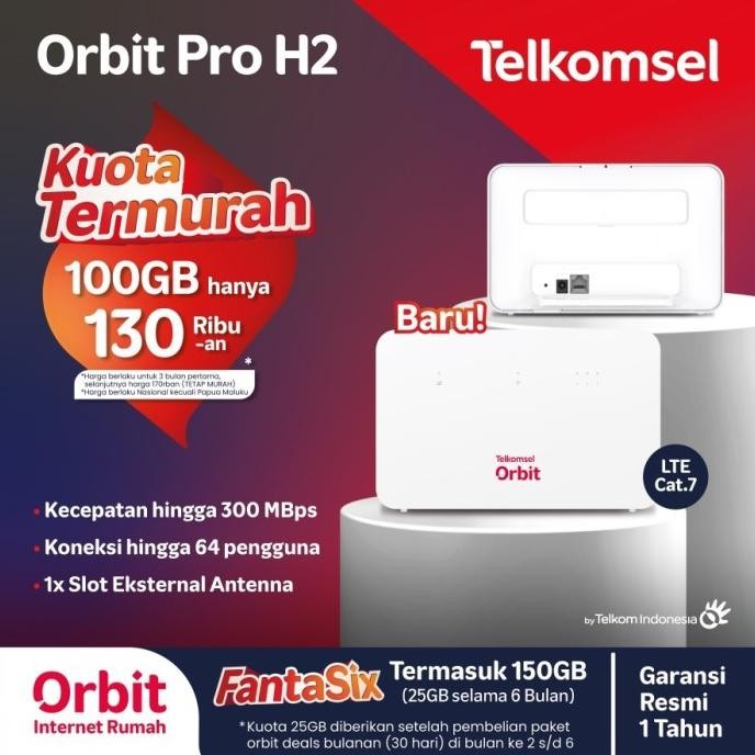 Jual Telkomsel Orbit Pro H1 B535 Modem Wifi 4G LTE Home Router Bonus ...