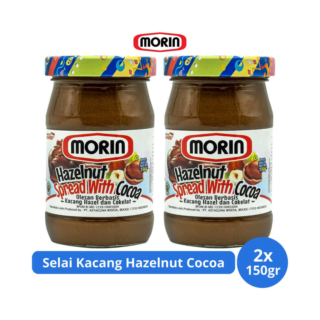Jual Morin Selai Kacang Hazelnut Cocoa 150gr x 2 pcs | Shopee Indonesia