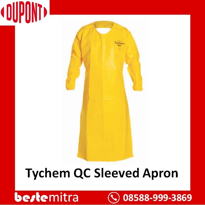 Jual Apron Chemical DuPont Tychem QC 278BYL Celemek Chemical Protective ...