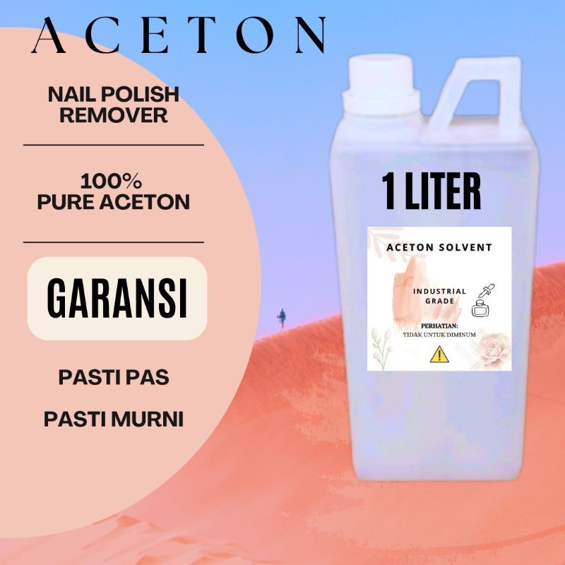 Jual ASETON 1 LITER / ASETONE / ACETONE / PEMBERSIH CAT KUKU / PEMBERSIH KUTEK / NAIL POLISH ...