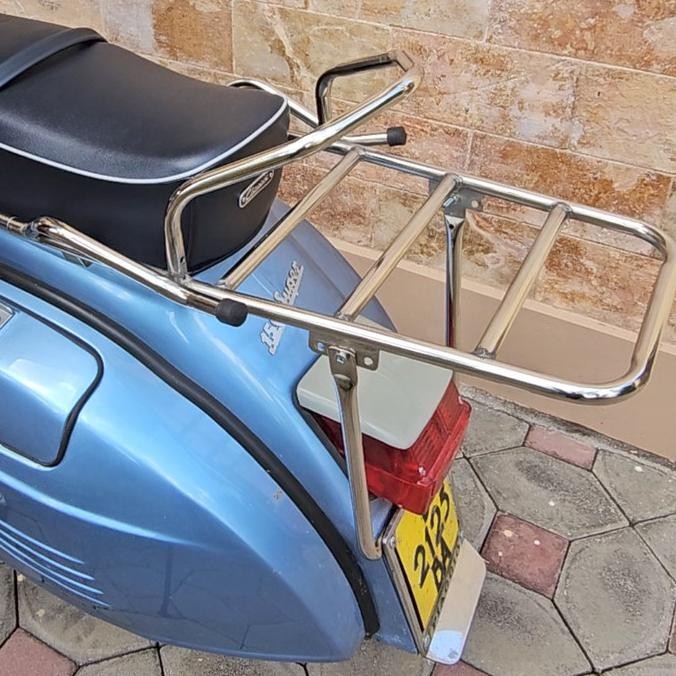 Jual ] Backrack Vespa Px Excel Super Sprint Model Grabrail Chrome El ...