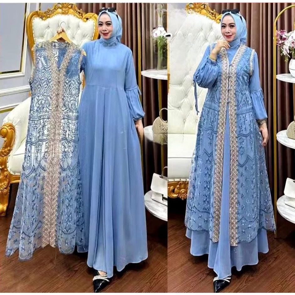 Jual Gamis Wanita Gaun Remaja Kondangan Bruklat Gams Pesta Pernikahan ...
