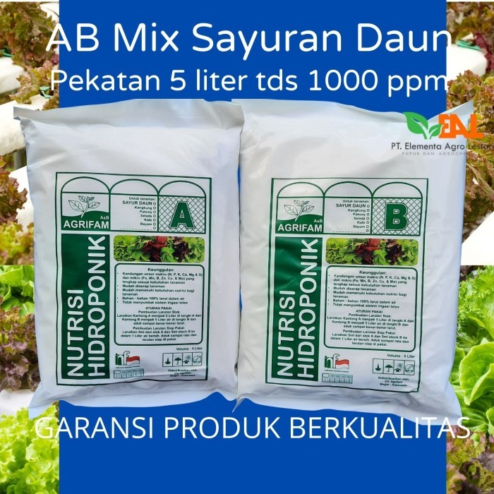 Jual NUTRISI AB MIX SAYURAN. PEKATAN AB MASING MASING 5 LITER | Shopee ...