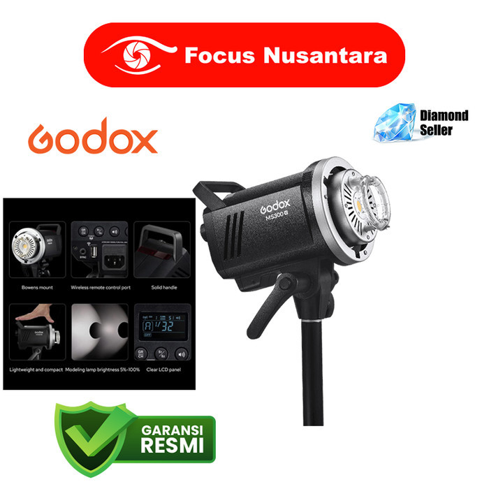 Jual Godox MS300-V Studio Flash Monolight Godox MS300V MS 300 V GARANSI ...