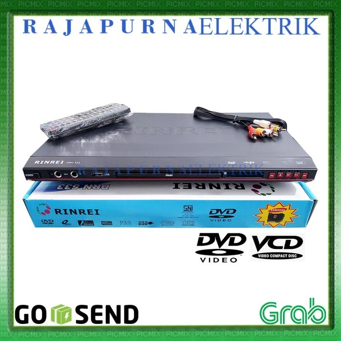 Jual DVD PLAYER RINREI BESI DRN-533D Optik Samsung ORIGINAL | Shopee Indonesia