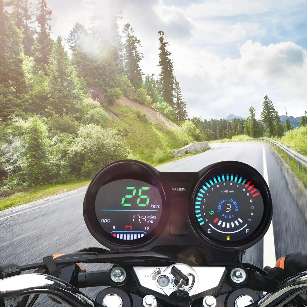 Jual Led Digital Dashboard Motorcycle Speedometer For Cg125 Rpm Meter ...