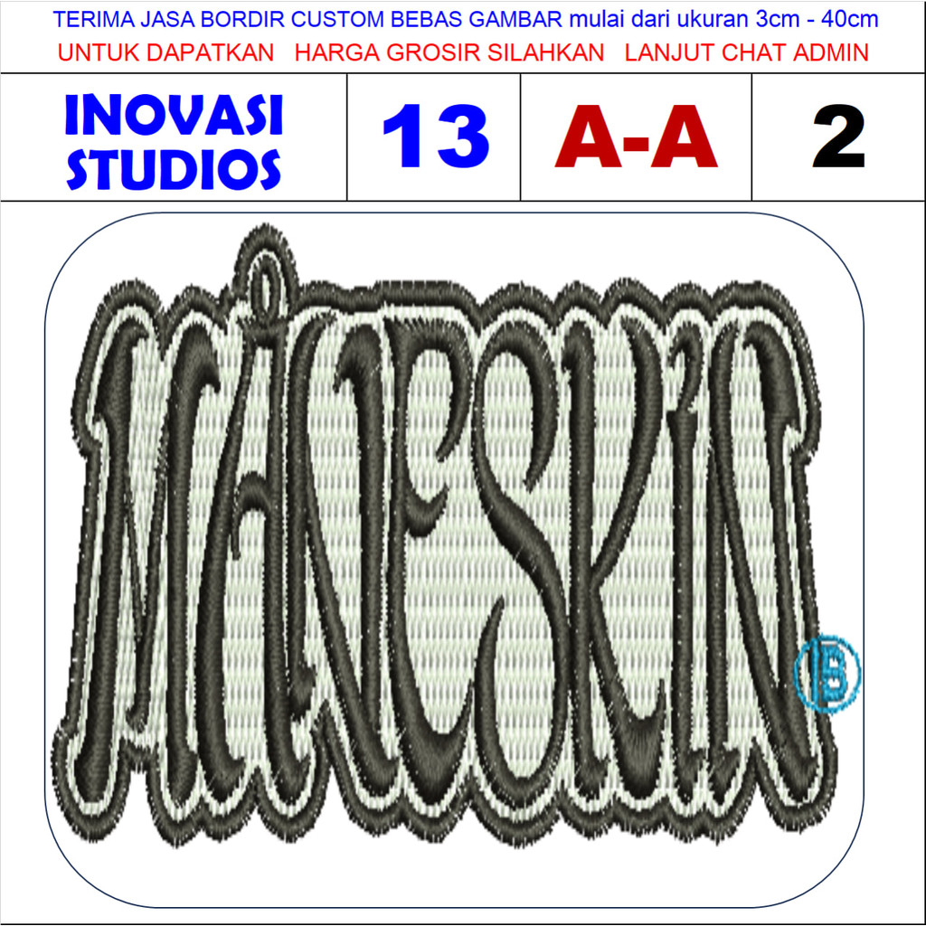 Jual PATCH BORDIR LOGO TULISAN MANESKIN ( A-A2 ) - IPATCH STUDIOS ...