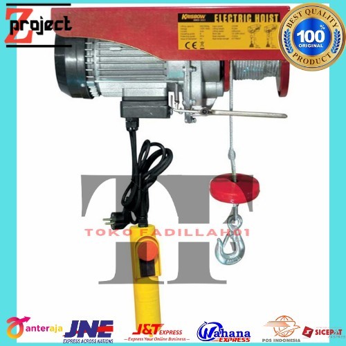 Jual KRISBOW mesin derek katrol elektrik hoist reel double hook 600 Kg ...