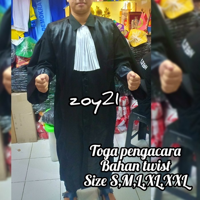 Jual Toga pengacara toga advokat bahan twist kombinasi satin | Shopee ...