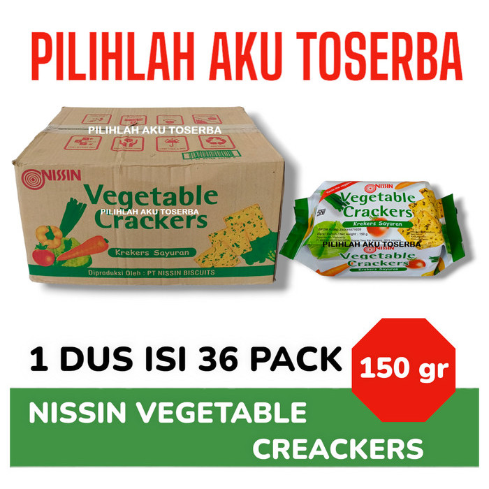 Jual Biskuit Nissin VEGETABLE CRACKERS 150 gr - ( HARGA 1 DUS ...