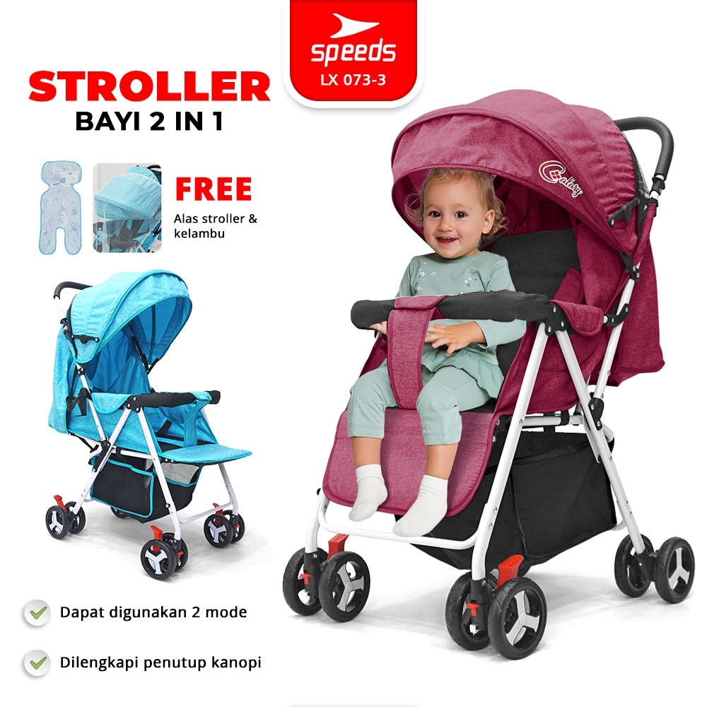 Jual SPEEDS Stroller Anak Full Cover Portabel Premium Newborn Baby ...