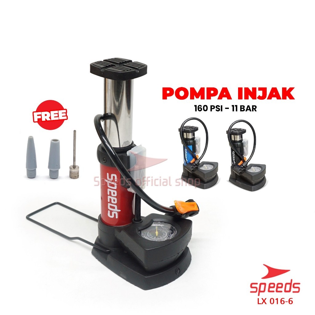 Jual SPEEDS Mini Foot Pump Portable High Pressure-Pompa Angin Kaki ...