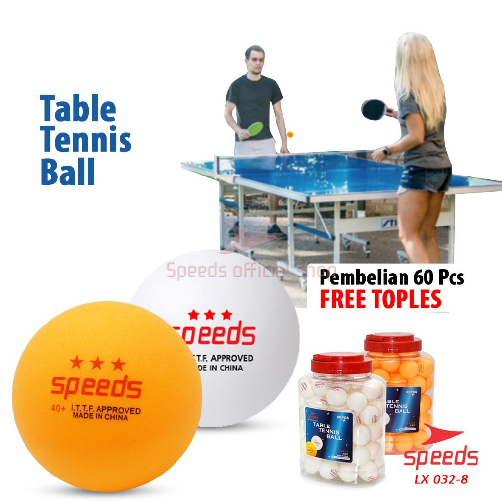 Jual SPEEDS Bola Ping Pong PingPong Tenis Meja Bintang 3 isi 60 pcs Bet Tennis Meja 032-8 ...