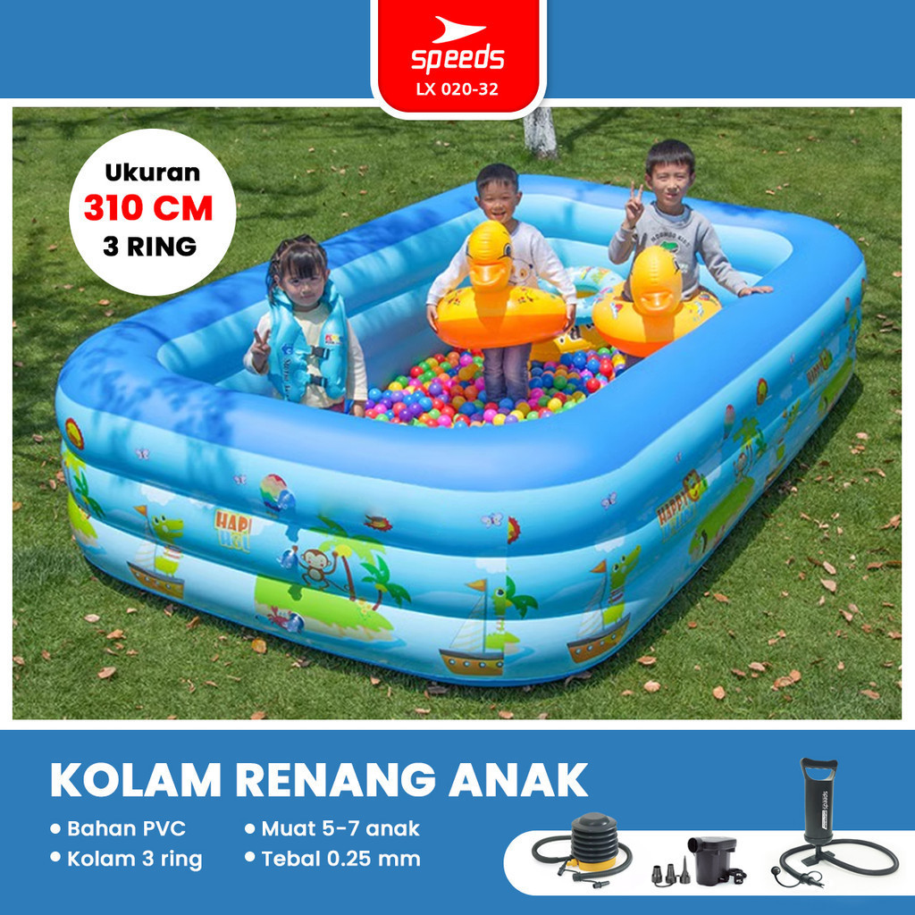 Jual SPEEDS Kolam Renang Balita 310cm Kolam Renang Tiup Jumbo Bahan ...