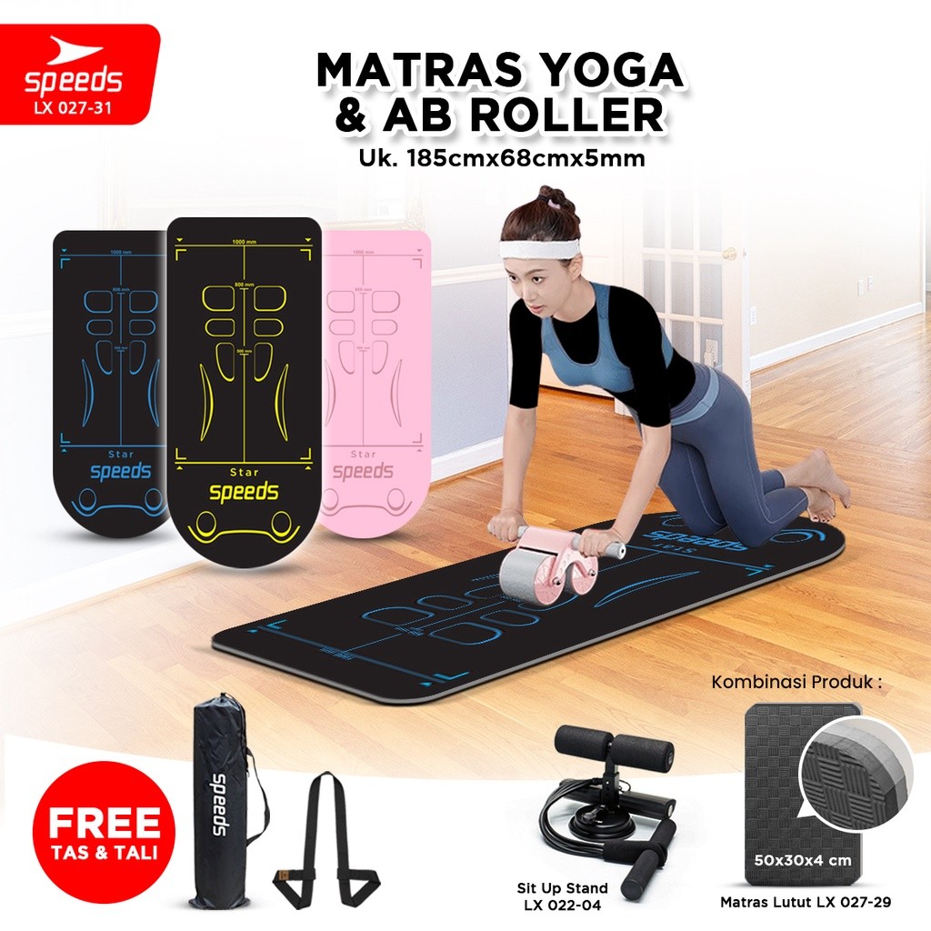 Jual SPEEDS Matras Yoga Mat Latihan Fitness Alas Yogamat Latihan Senam ...