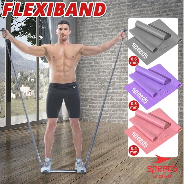 Jual SPEEDS Flexiband Bahan Latex Resistance Band Elastis Alat Olahraga ...