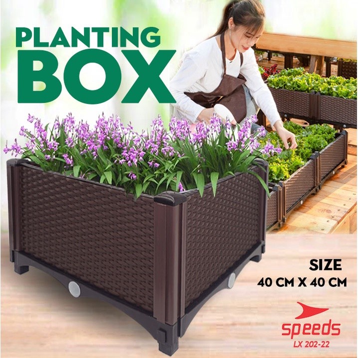 Jual SPEEDS Planting Box 40x40cm Tanaman Plastik Pot Bunga Planter ...