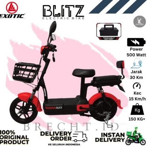 Jual Sepeda Listrik EXOTIC BLITZ 500 Watt Removable Battery Mini E Bike ...