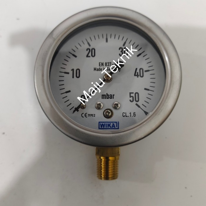Jual Wika 2,5" 50 Mbar, Drat 1/4" Npt Kuningan Racket | Shopee Indonesia