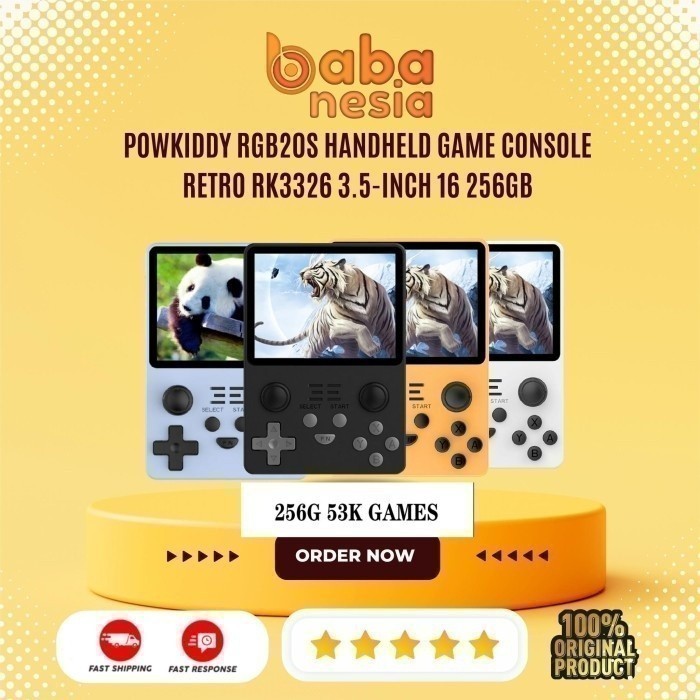 Jual POWKIDDY RGB20S Handheld Game Console Retro RK3326 3.5-Inch 16 256GB | Shopee Indonesia