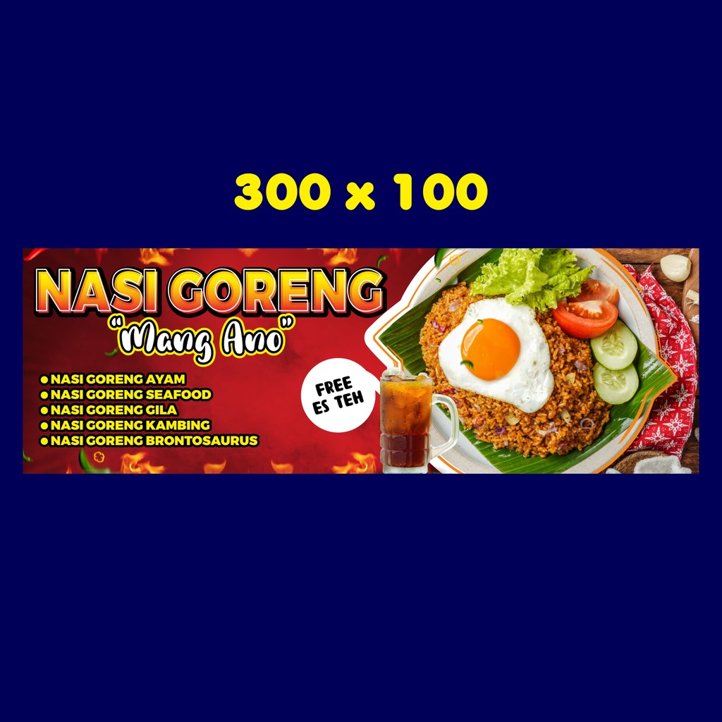 Jual BANNER SPANDUK MMT BACKDROP BAKDROP NASI GORENG MURAH MERIAH DESAIN BAGUS KEKINIAN KUALITAS ...