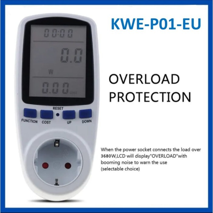 Jual Pengukur Listrik Kwh Digital Power Meter Volt Amper Watt Meter Kwe-Pm01-Eu Se01 | Shopee ...