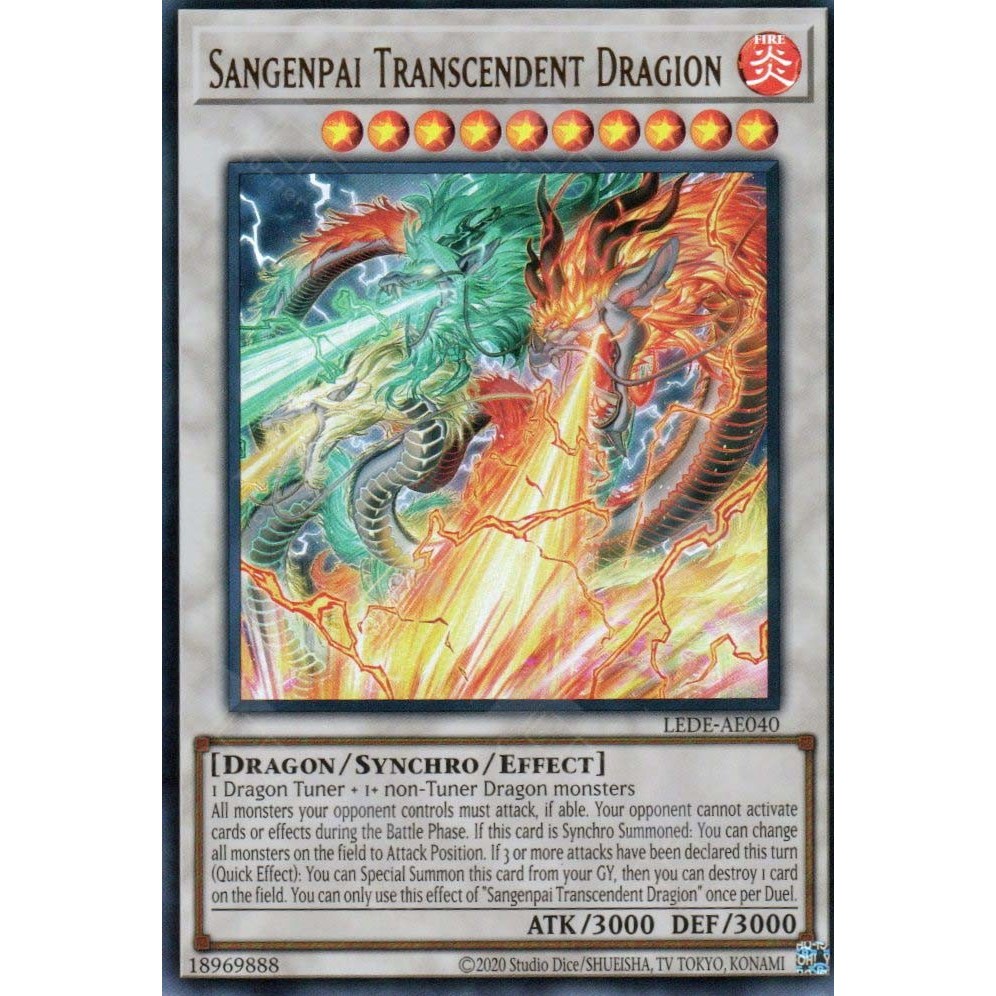 Jual Sangenpai Transcendent Dragion Rarity Yugioh AE LEDE-AE040 | Shopee Indonesia