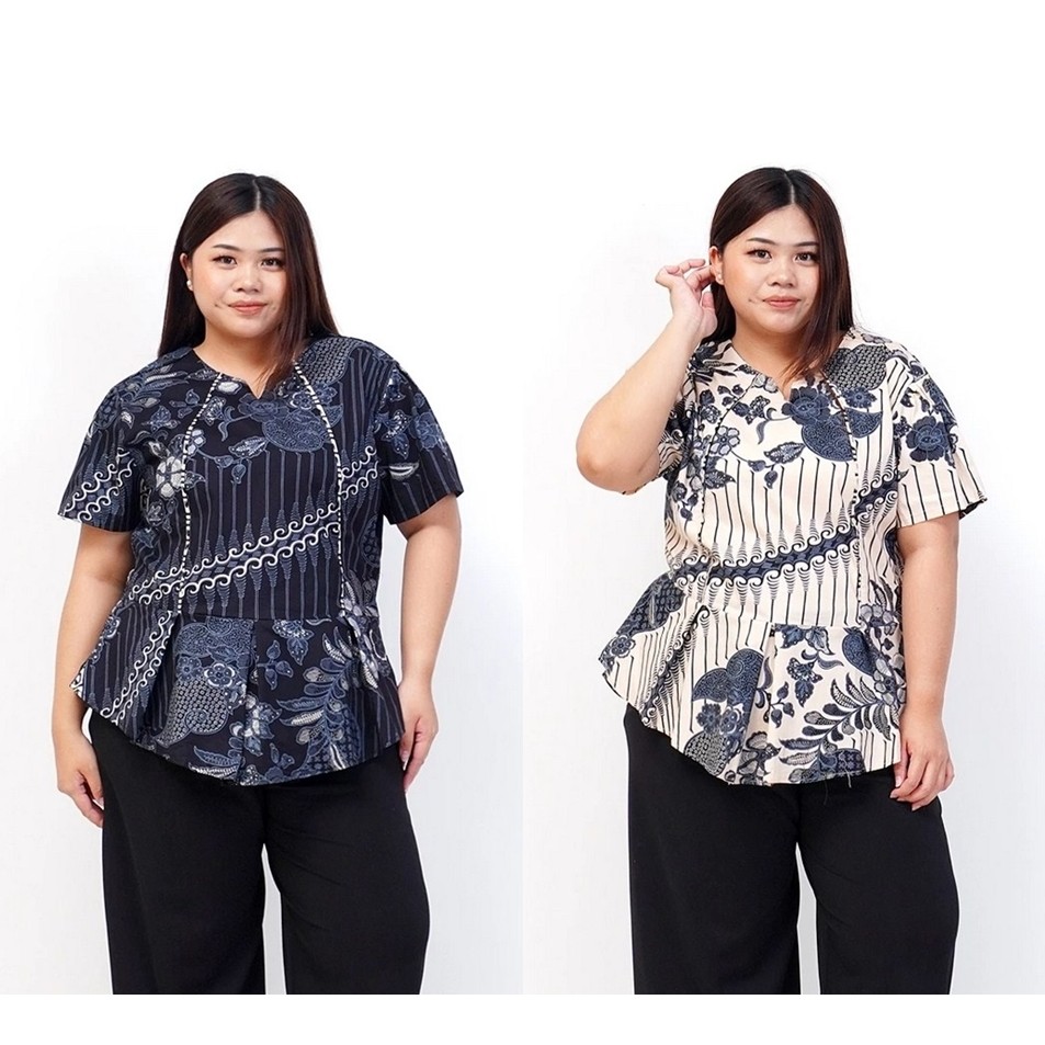 Jual BAJU BLOUSE BATIK WANITA JUMBO BIG SIZE PREMIUM KEKINIAN 318 G OVERSIZE BAJU HAMIL CEWEK ...