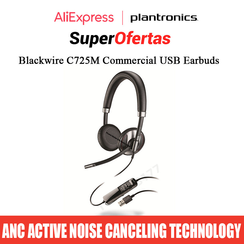 Jual POLY Plantronics Blackwire C725M Headset ANC Active Noise | Shopee ...