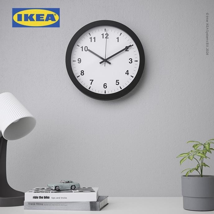 Jual IKEA TJALLA Jam Dinding Minimalis Tanpa Suara Voltase Rendah 28cm ...