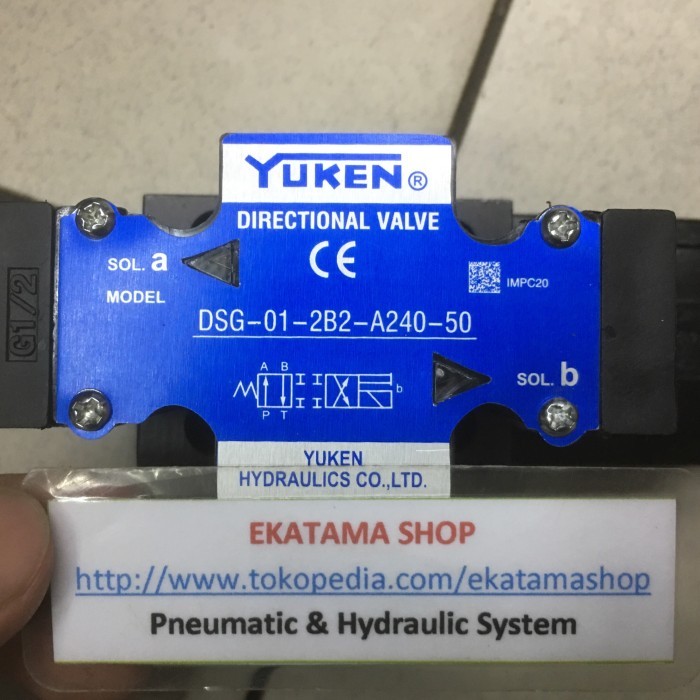 Jual DIRECTIONAL VALVE HYDRAULIC YUKEN (DSG-01-2B2-A240-50) | Shopee Indonesia