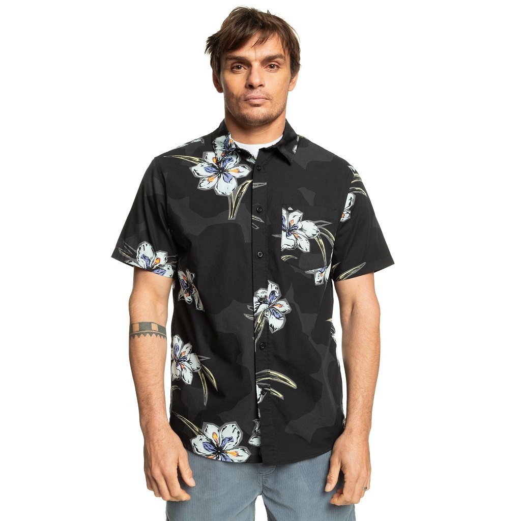 Jual Quiksilver Men Apero Organic Classic Shirt Black Apero Organic Ss ...
