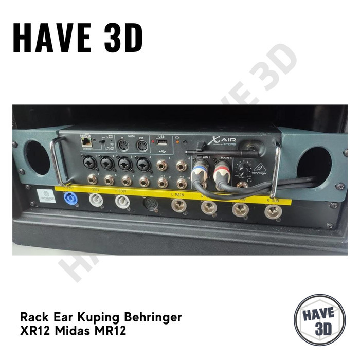 Jual Rack Ear Behringer XR12 SD8 Midas MR12 Kuping Rak 19 inch 3D Print ...