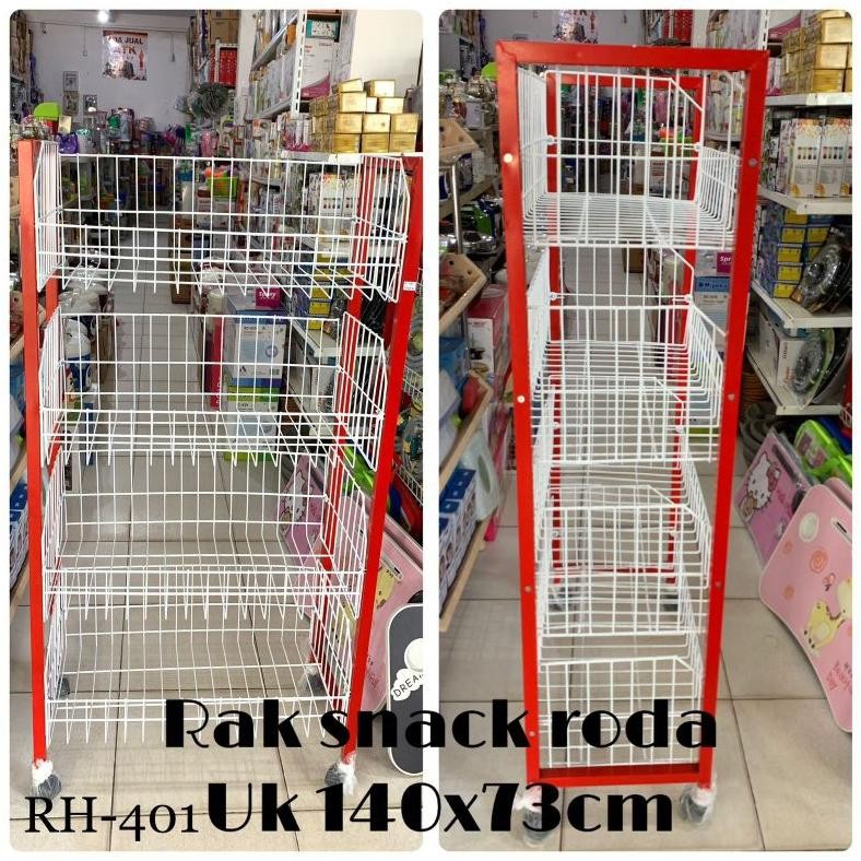 Jual TON>> RAK CHIKI MODERN / RAK SUPERMAKET BESI KOTAK 4 TINGKAT ...