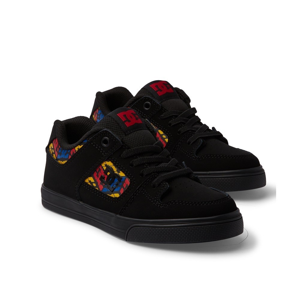 Jual DC Boys Pure Elastic Black/Print Vulcanized Shoe | Shopee Indonesia
